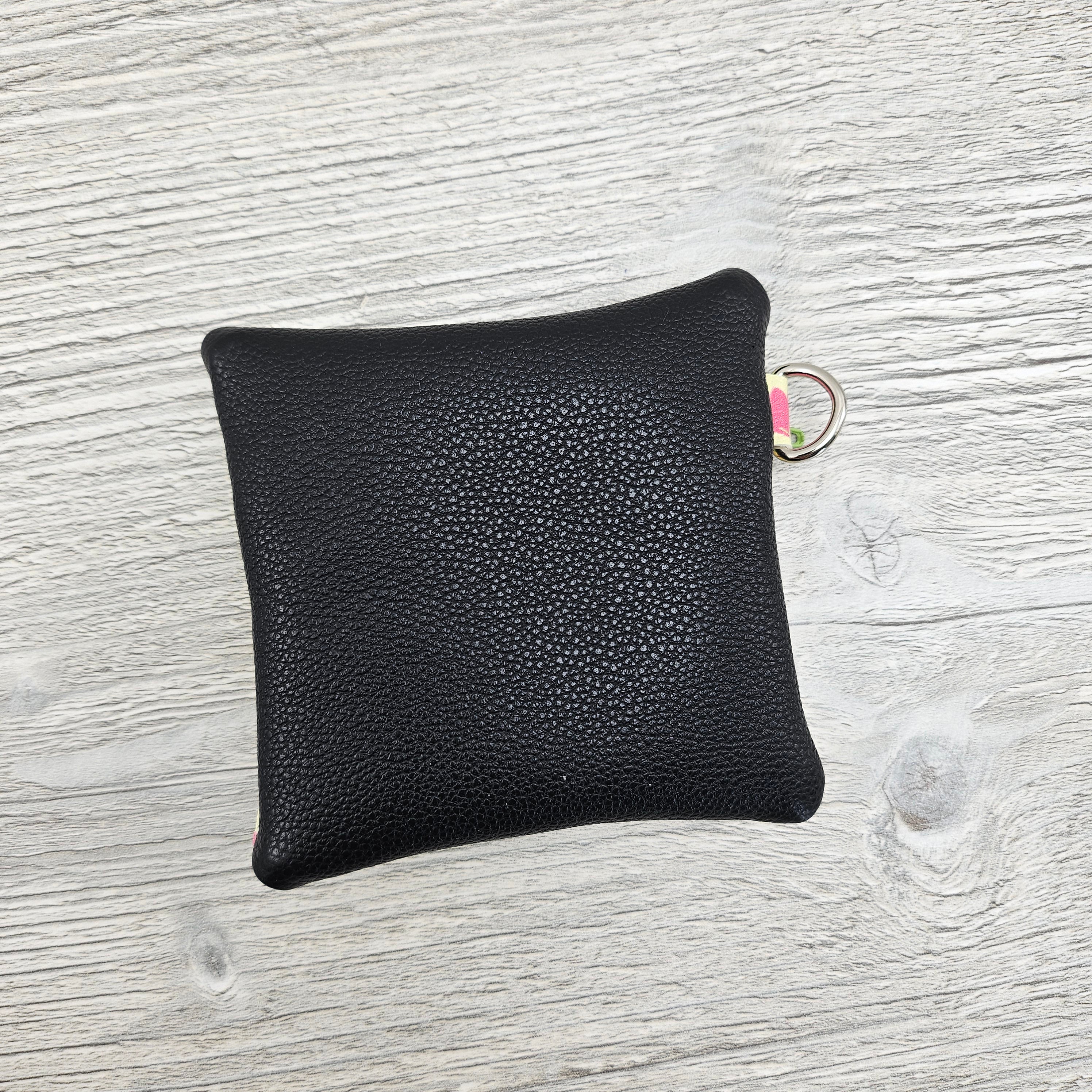 Mini Yellow Floral Zipper Pouch with D Ring – The Steady Hand