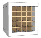 25 Cubby Cube Insert for Cube Storage Shelves – The Steady Hand