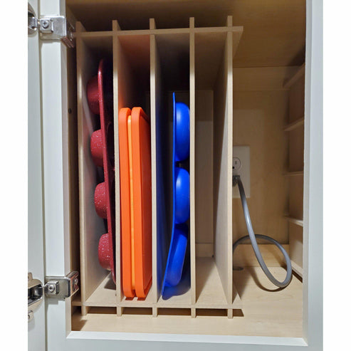 Kitchen Cabinet Muffin Pan Storage Organizer – The Steady Hand